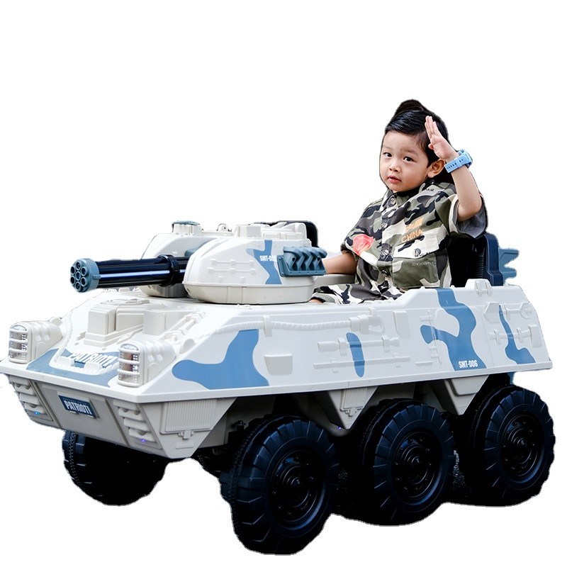 Kids Electric Toy Tank Riding Toy Electric Tank 12V 6X6 Wheels PP ...